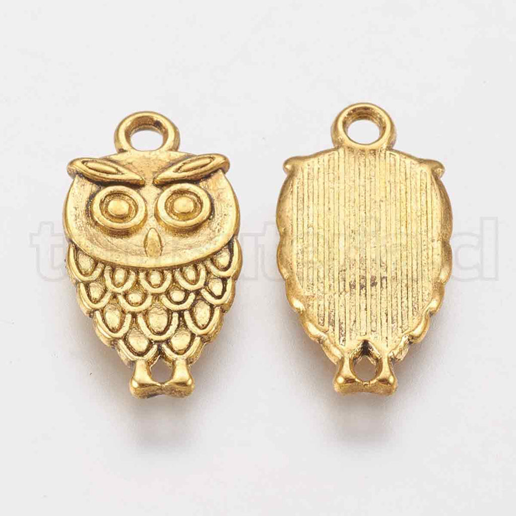 Colgante de búhos pequeños, ideales para pulseras, 18x10x2 mm ...